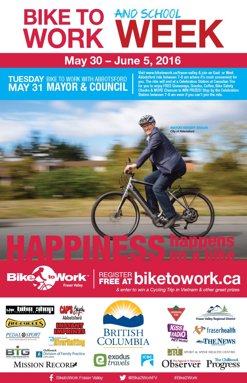 Bike To Work Week – Abby/CHWK/Mission – May 30 – June 5 – FVN