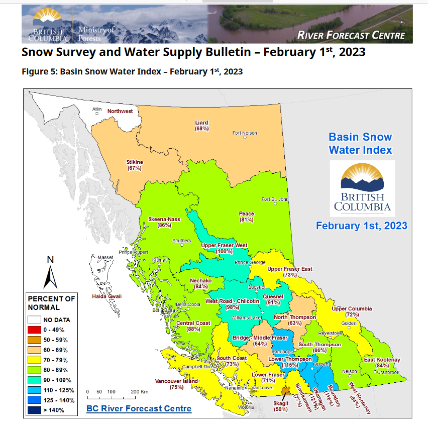 BC River Forecast Centre Says Snowpacks Are Lower Than Normal – Drought ...