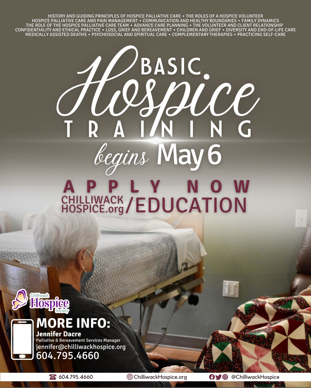 Chilliwack Hospice Society – Basic Hospice Training Begins May 6 – FVN