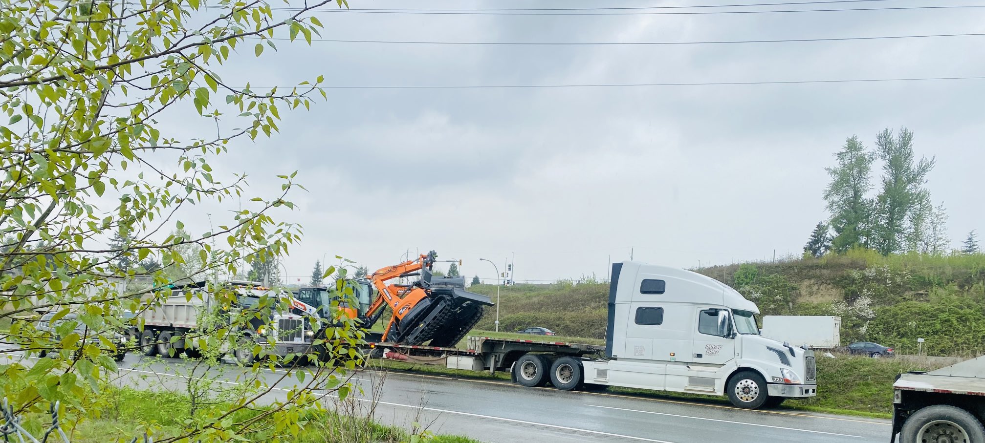 Truck Hits Peardonville Overpass on Highway One Eastbound -Left Lane ...