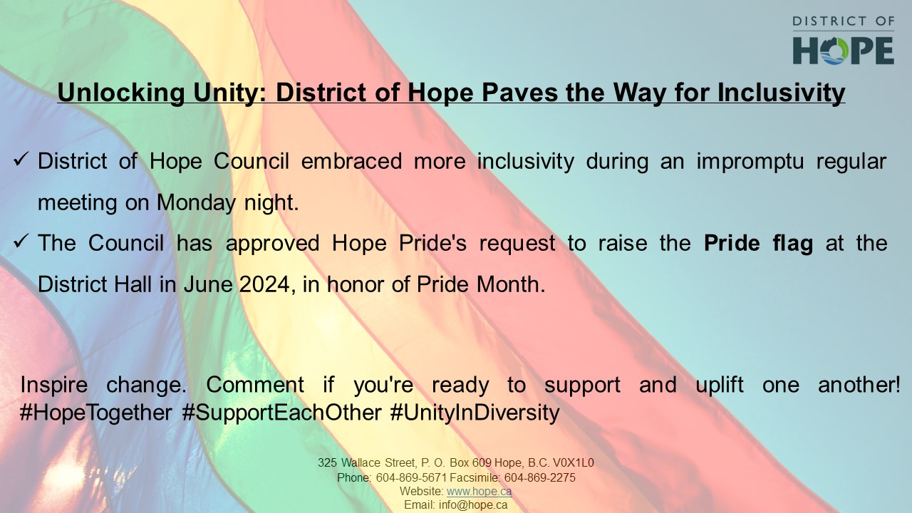 Hope Council Approves Hope Pride’s Request to Raise Pride Flag at the ...